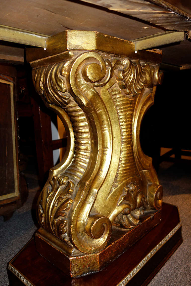 Italian Center Table with Marble Top, Naples For Sale at 1stDibs