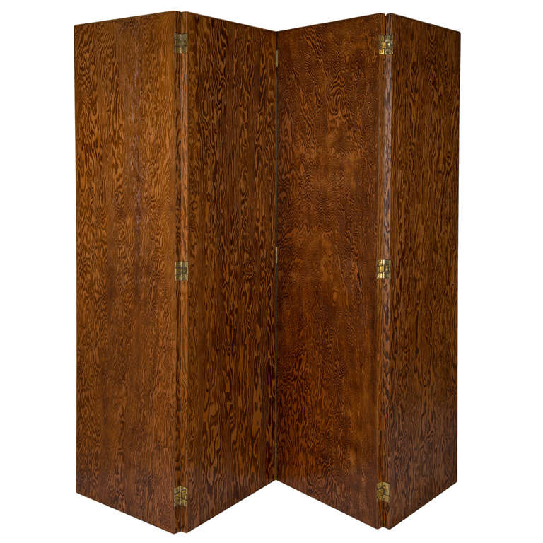 Screen Made of Oregon Pine by André Sornay For Sale at 1stDibs