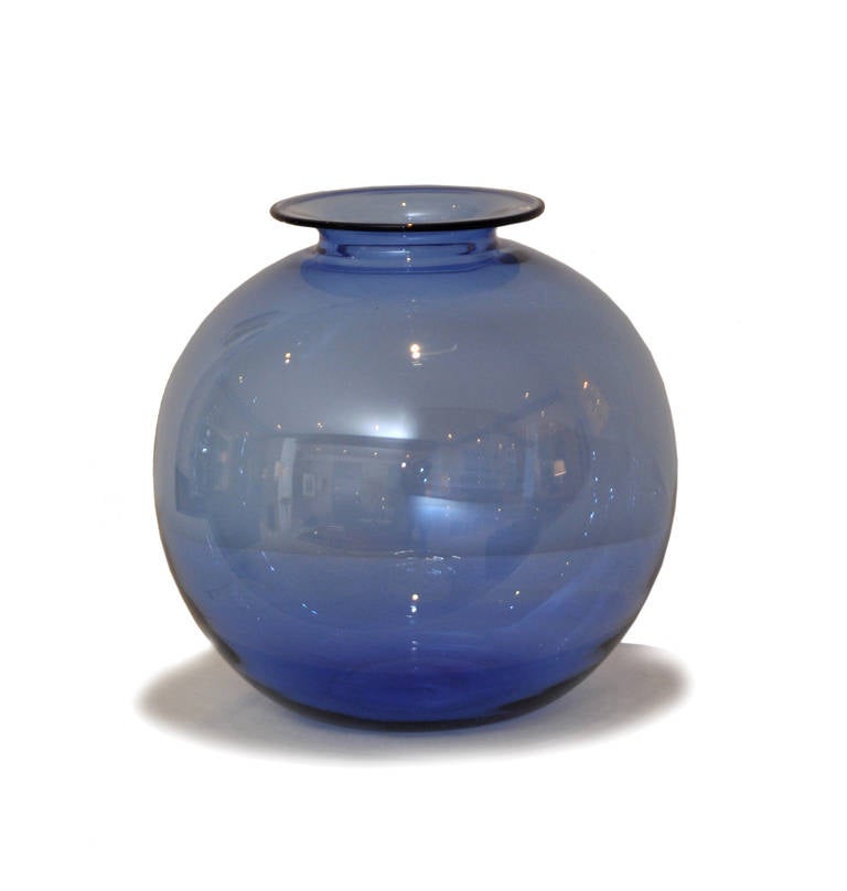 Blue Daum Vase at 1stDibs