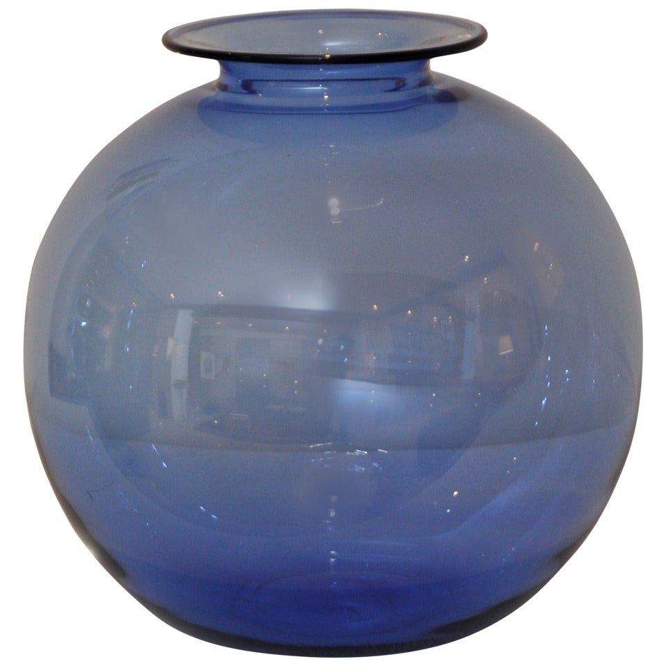 Blue Daum Vase at 1stDibs