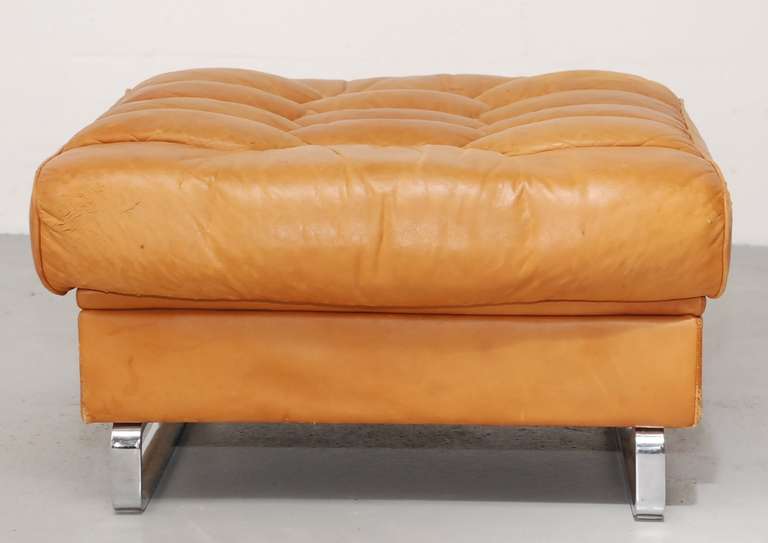 De Sede hocker DS-P in cognac leather at 1stDibs