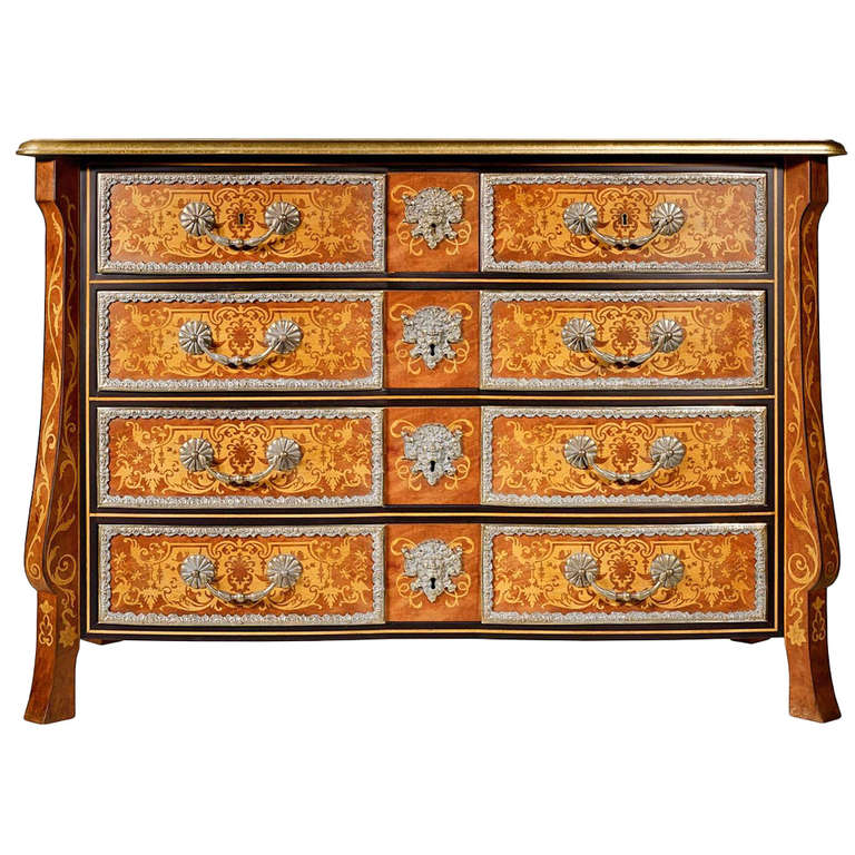 17th Century Louis XIV Marquetry Commode Inspired by Jean Bérain For ...