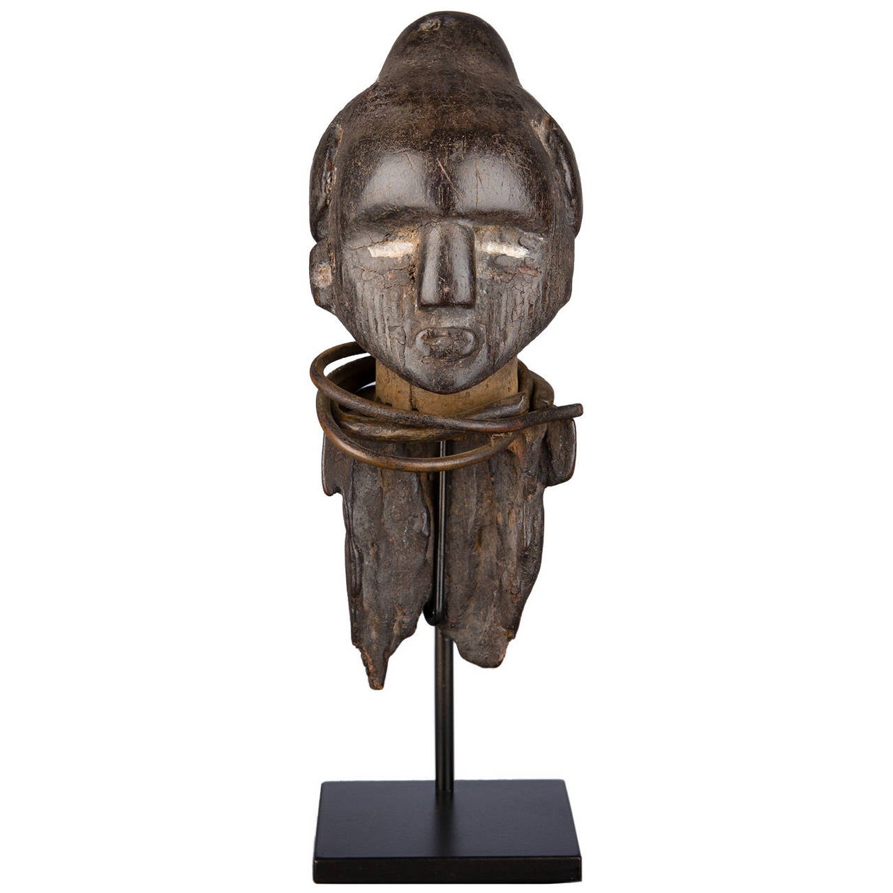 Late 19th Century Tribal Sundi or Teke Head, D.R. Congo at 1stDibs