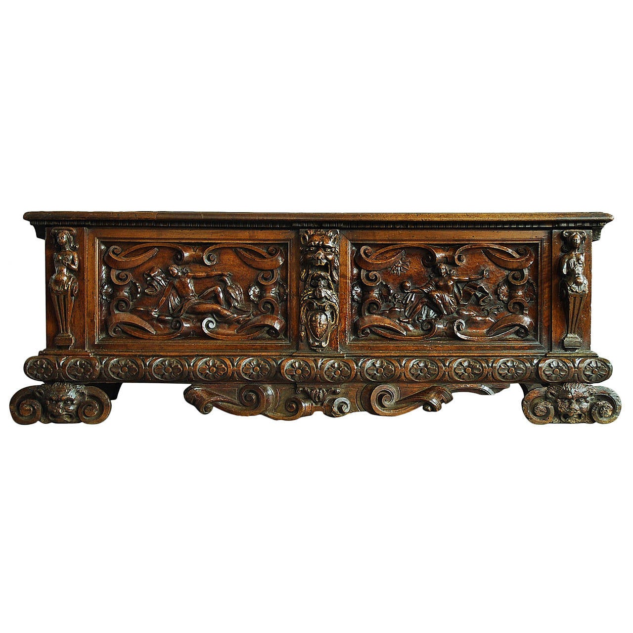 Italian Late 16th Century Walnut Cassone at 1stDibs | cassone italian ...