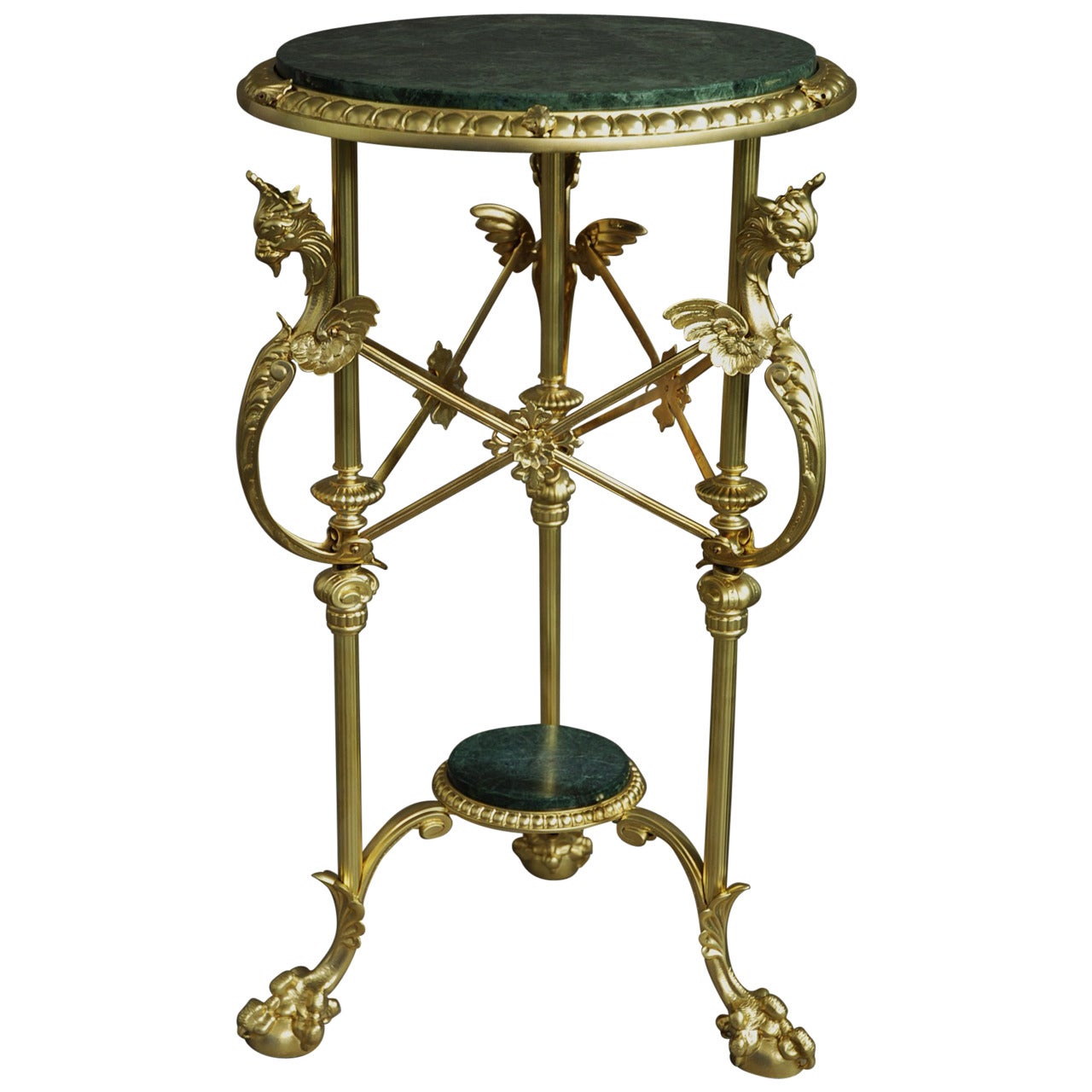 Early 20th Century French Gilt Metal Gueridon Table at 1stDibs