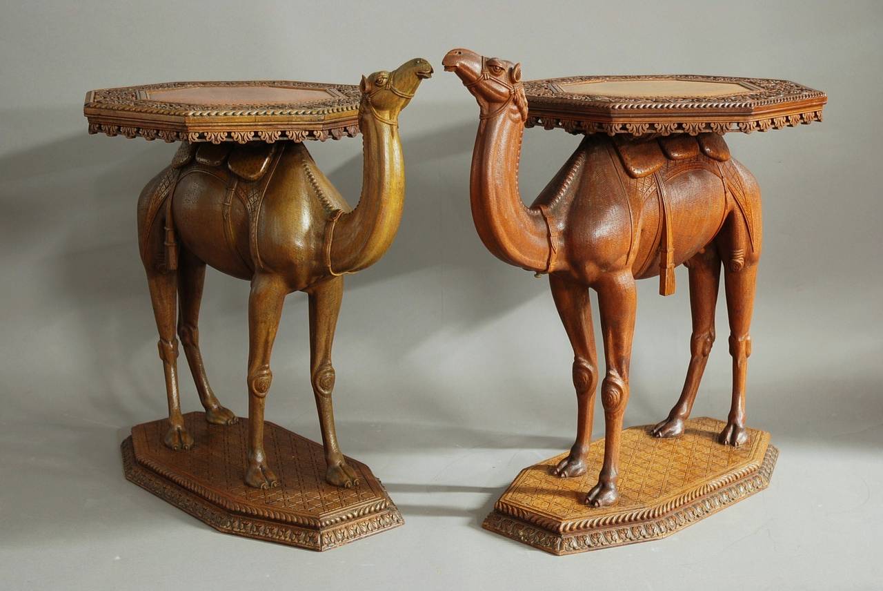 Near Pair of highly decorative Anglo-Indian Camel Tables For Sale at ...