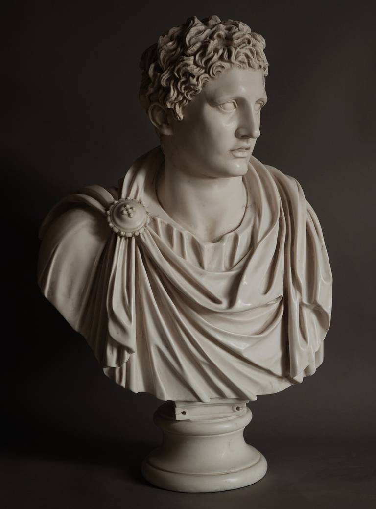 Sculpture of Mark Anthony in Draped Robes For Sale at 1stDibs