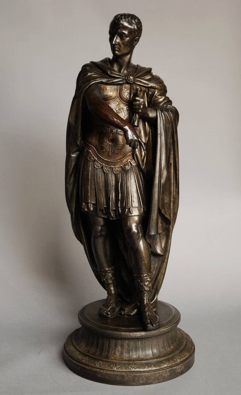 Pair of Large Classical Spelter Figures at 1stDibs