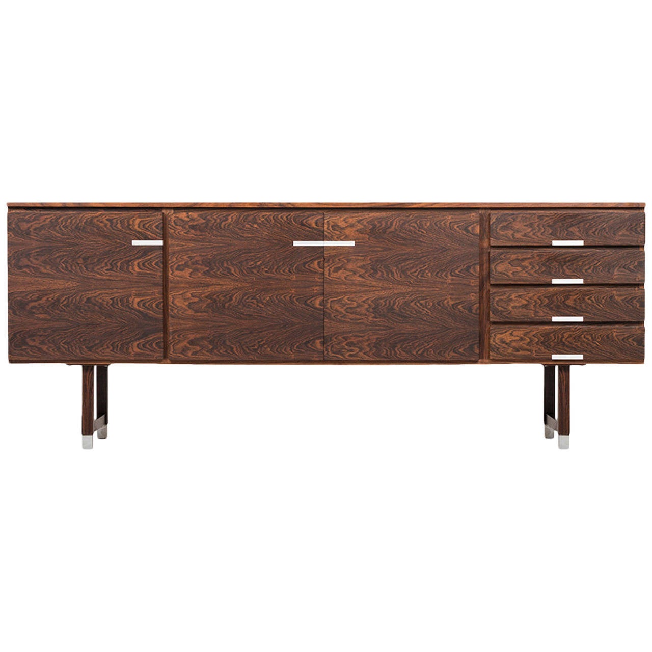 Kai Kristiansen Sideboard in Rosewood and Steel at 1stDibs