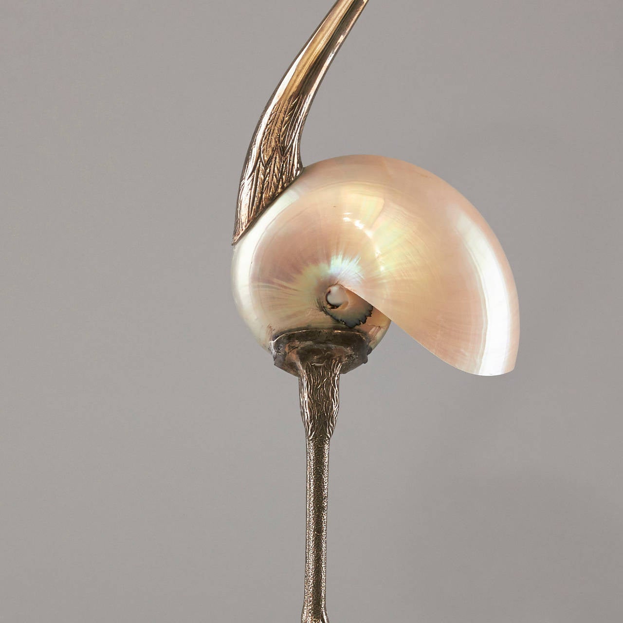Nautilus Shell Flamingo Sculpture at 1stDibs