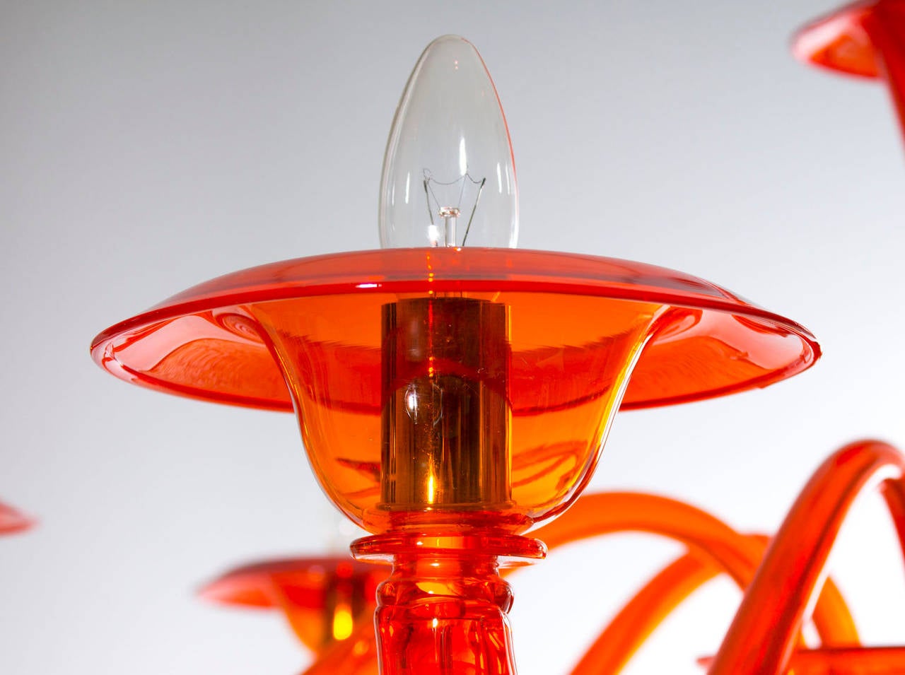 Italian Orange Chandelier, circa 1990s at 1stDibs