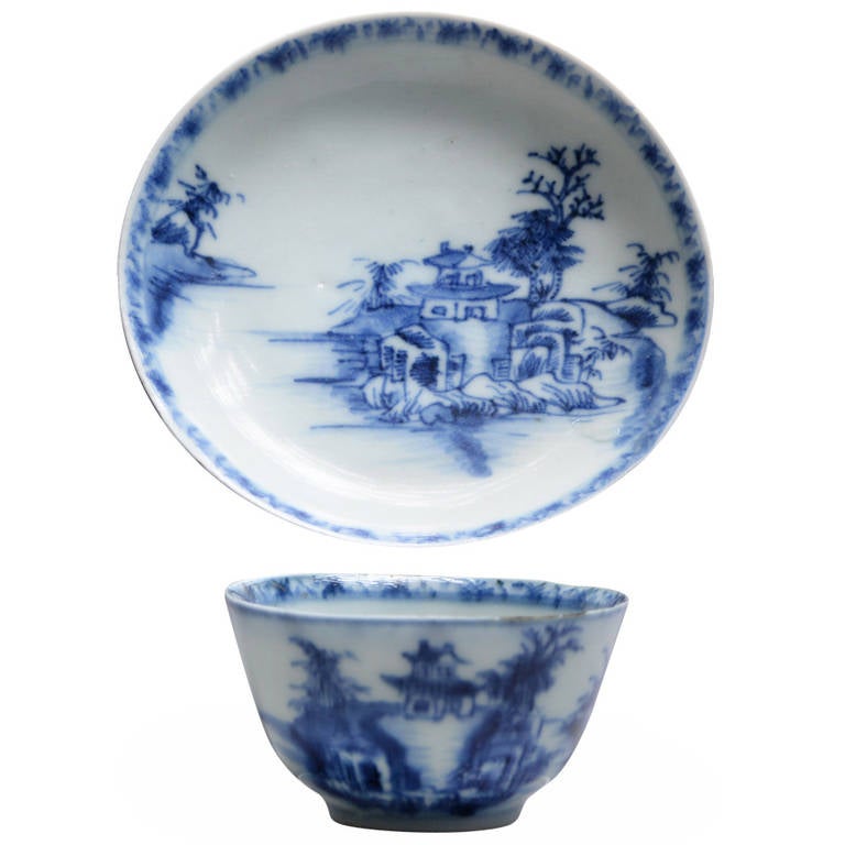 Antique Chinese Blue and White Porcelain Tea Set from the Nanking Cargo ...