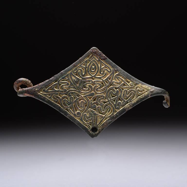 Early Medieval Anglo Saxon, Gilt Bronze Arabesque Style Strip Brooch at ...