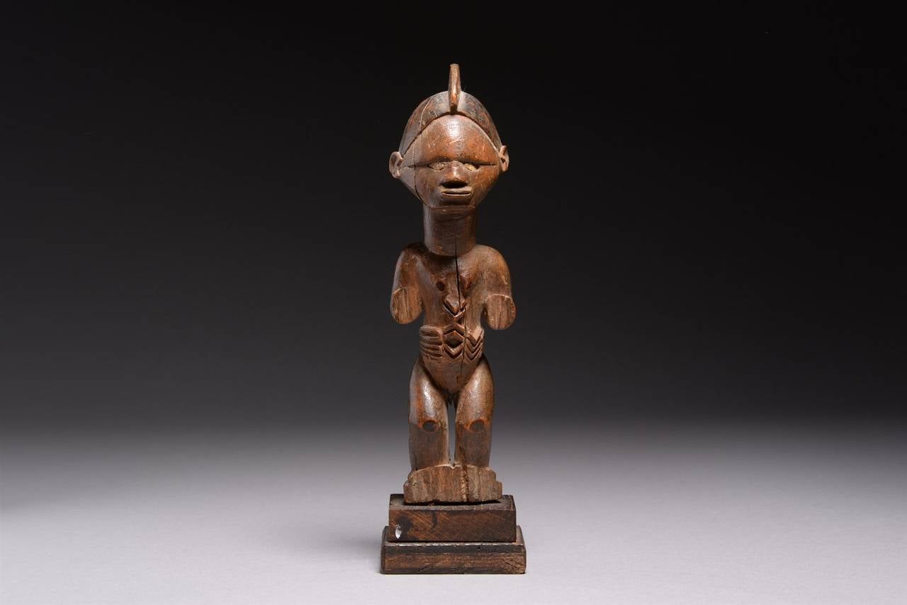 Central African Tribal Wooden Bembe Figure, Early 20th Century at 1stDibs