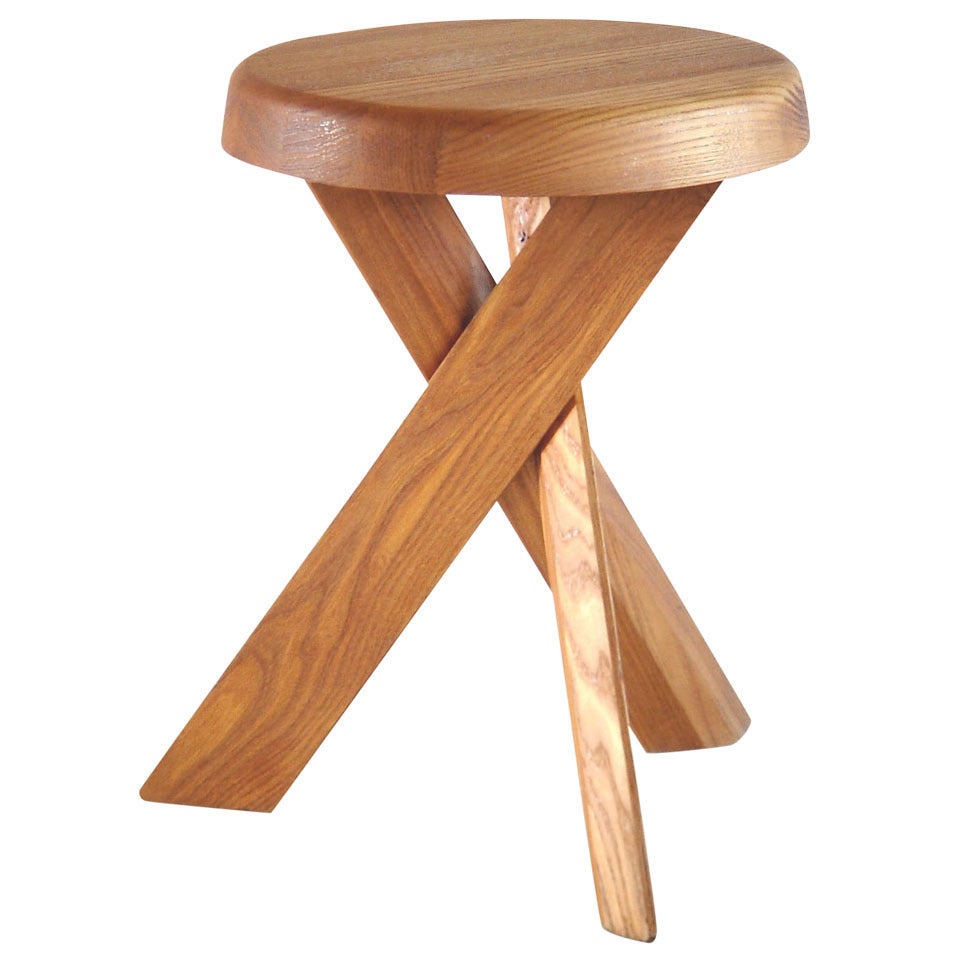 Tabouret Rond Bas S31A by Pierre Chapo at 1stDibs
