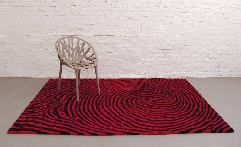 Timeline rug by Thomas Bley, prototype of reedition at 1stDibs