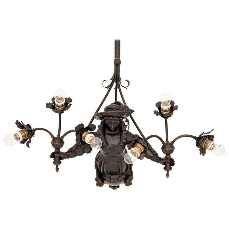 Ceiling Light Featuring a Mermaid For Sale at 1stDibs