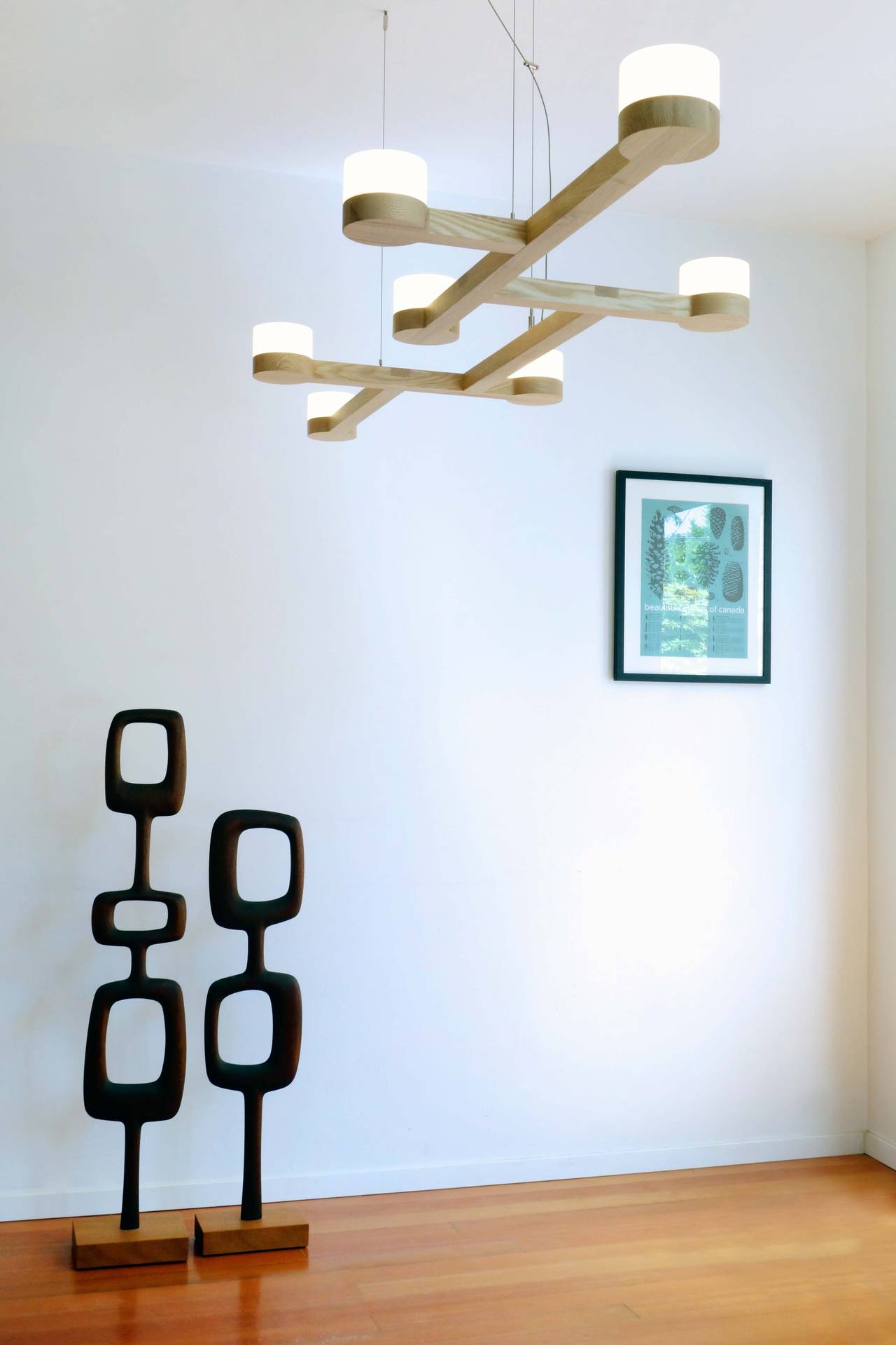 Adanac Seven-Light Chandelier, Ash For Sale at 1stDibs