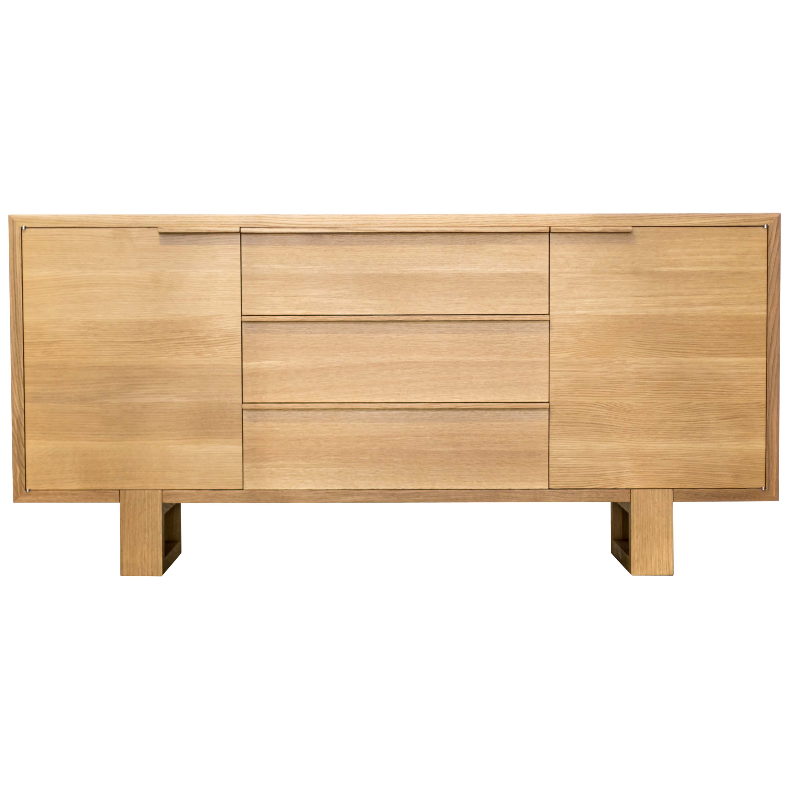 "Thru" Oak Credenza For Sale at 1stDibs
