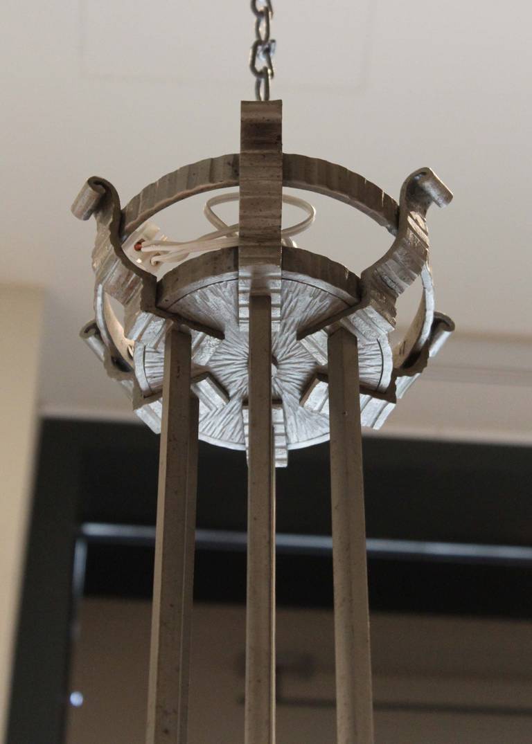 Art Deco Bowl Fixture by Muller Frères, Signed For Sale at 1stDibs