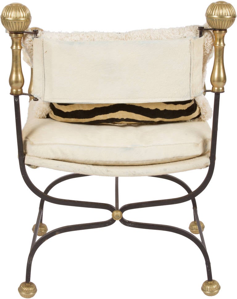 Italian Brass Dante Chair at 1stDibs