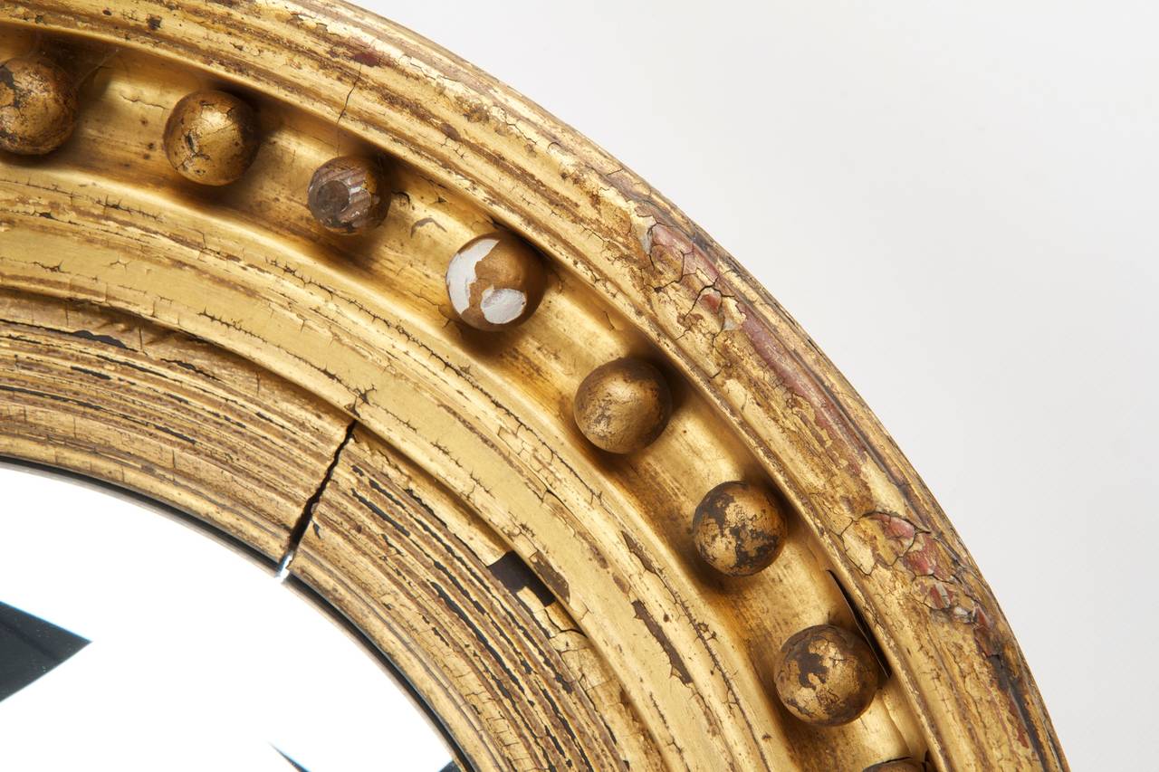 American Federal Giltwood Convex Antique Mirror, Early 19th Century at ...