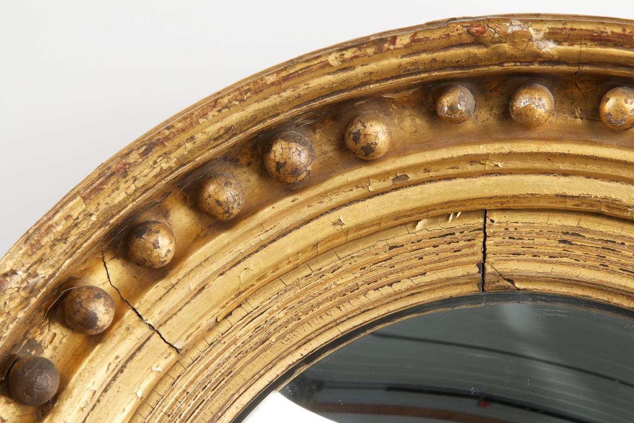 American Federal Giltwood Convex Antique Mirror, Early 19th Century at ...