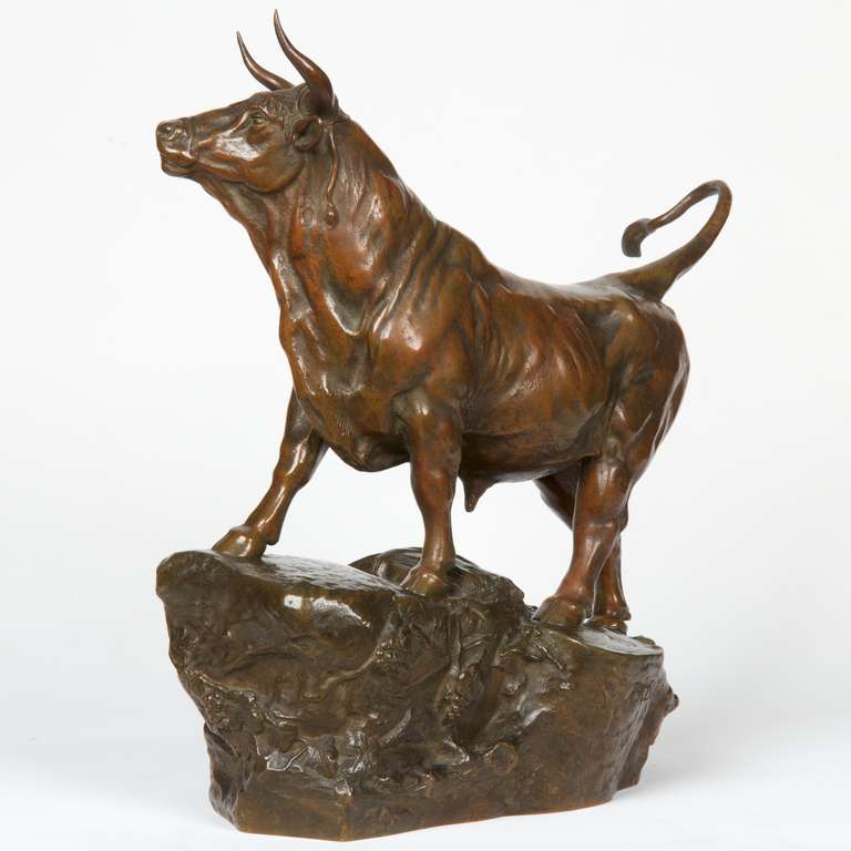 Fine Auguste Cain French Bronze Sculpture of a Bull, Susse Freres at ...