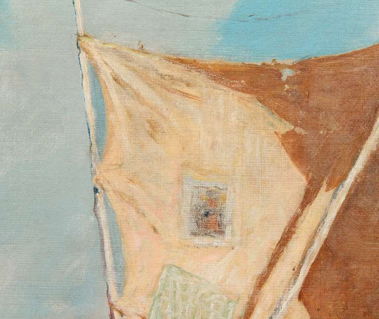 Fausto Giusto (Italian, 1867-1941), "Fishermen at Sea", Antique ...