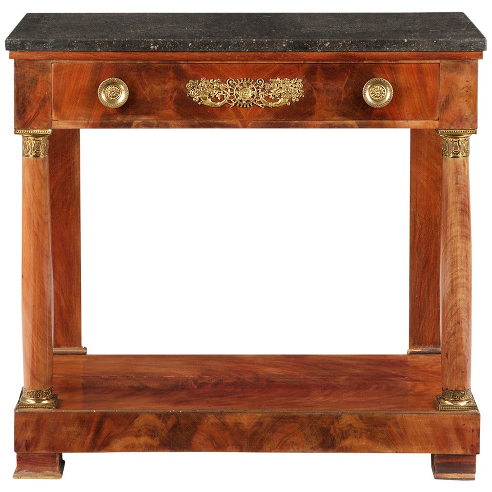 French Empire Ormolu Mounted Mahogany Antique Pier Table, circa 1815 at ...