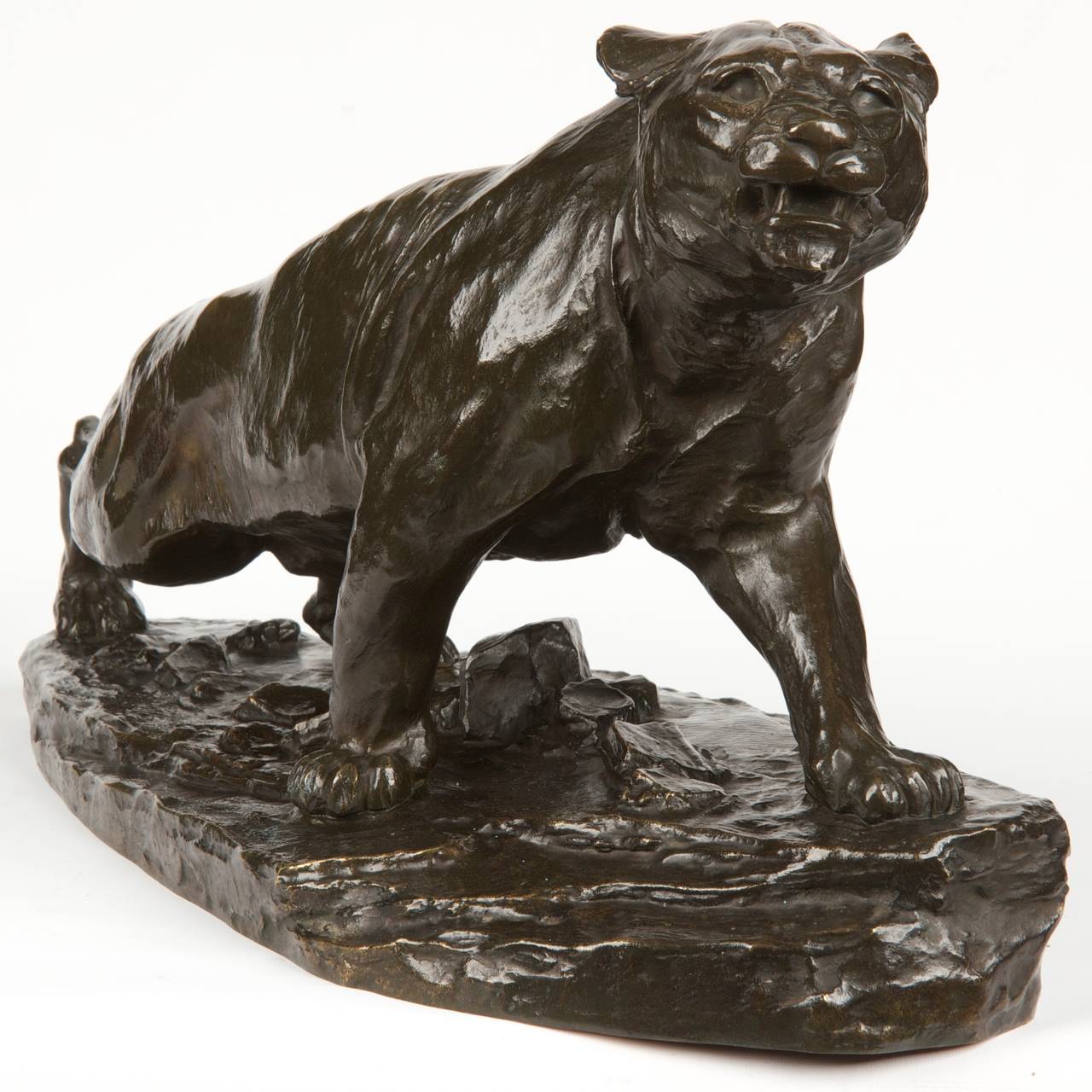 French Bronze Sculpture of a Lioness by Mottheau Foundry, Signed G ...