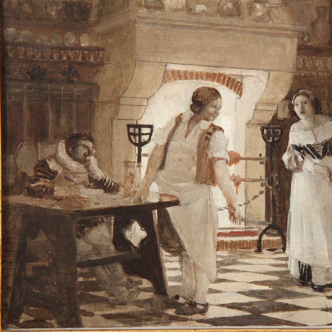 Auguste Francois-Marie Gorguet (French, 1862-1927) Antique Painting c ...