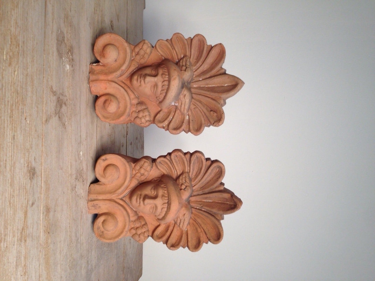 Athenian Terracotta Pair of Antefixes For Sale at 1stDibs