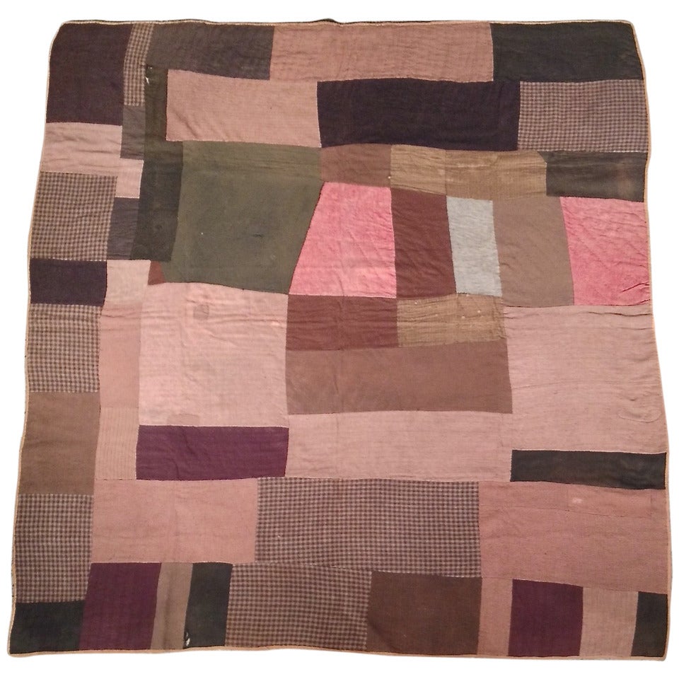 19th Century Early American Quilt For Sale at 1stDibs