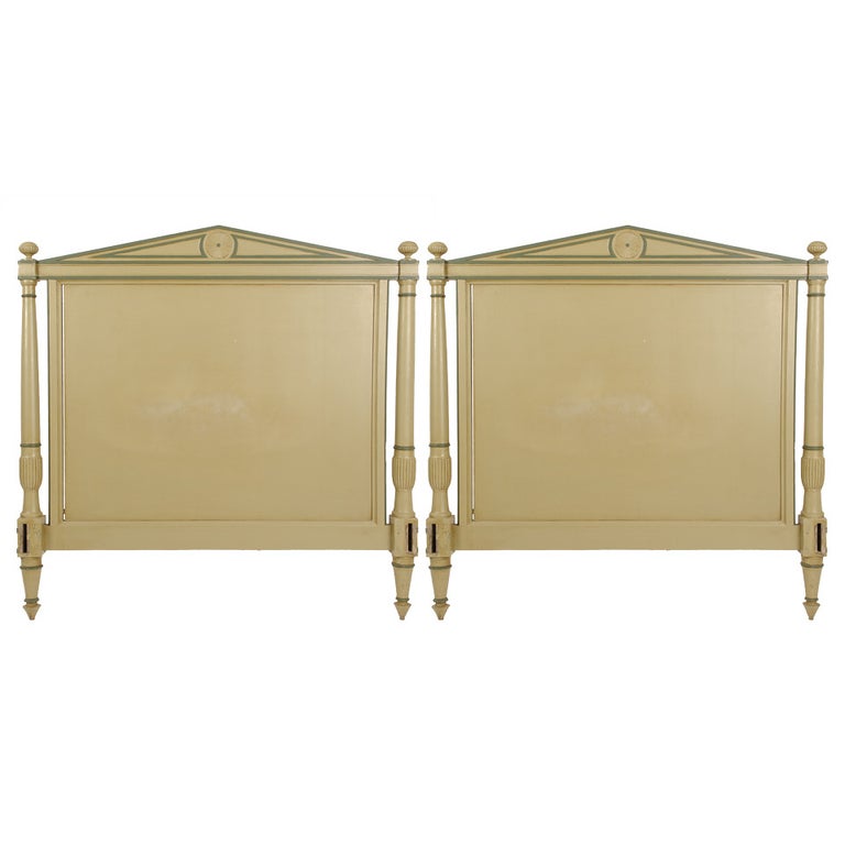 Pair of Directoire Beds with Matching Headboard and Footboard at 1stDibs