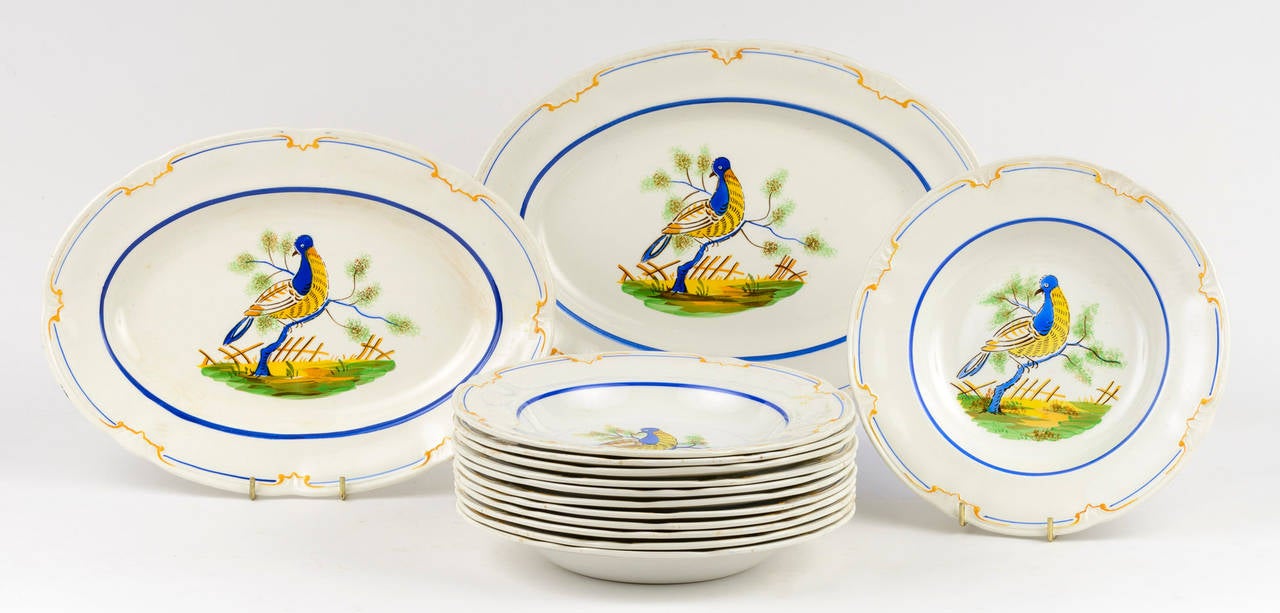 Boch of Belgium Faience Set of Dinnerware at 1stDibs