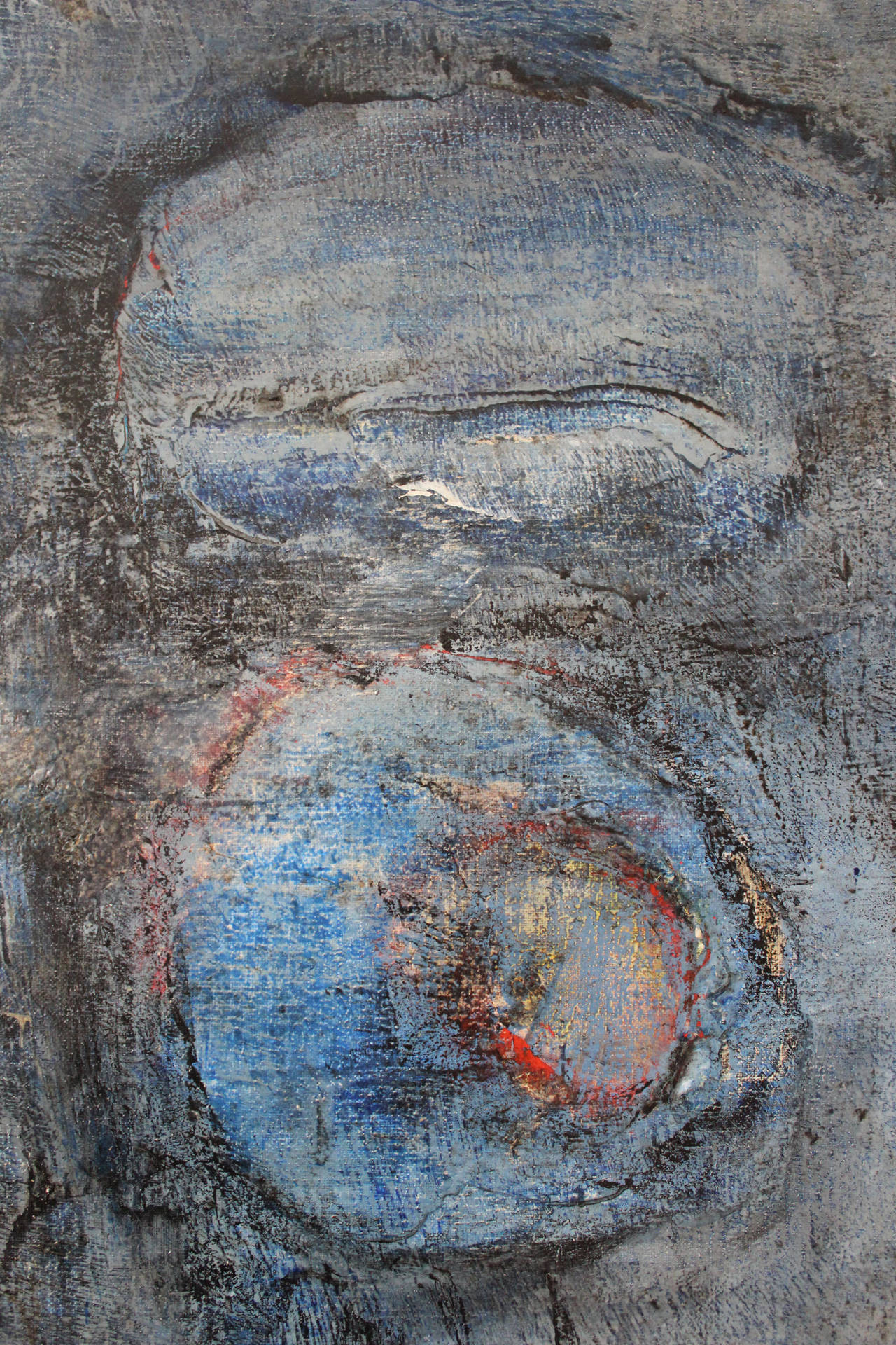 Homi Patel Organic Abstract Oil Painting, circa 1960s at 1stDibs