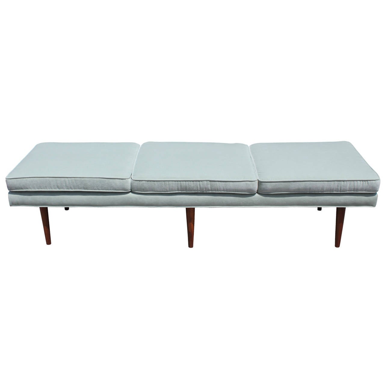 Elegant Three Seat Bench in Celadon Green Velvet at 1stDibs | telefon ...
