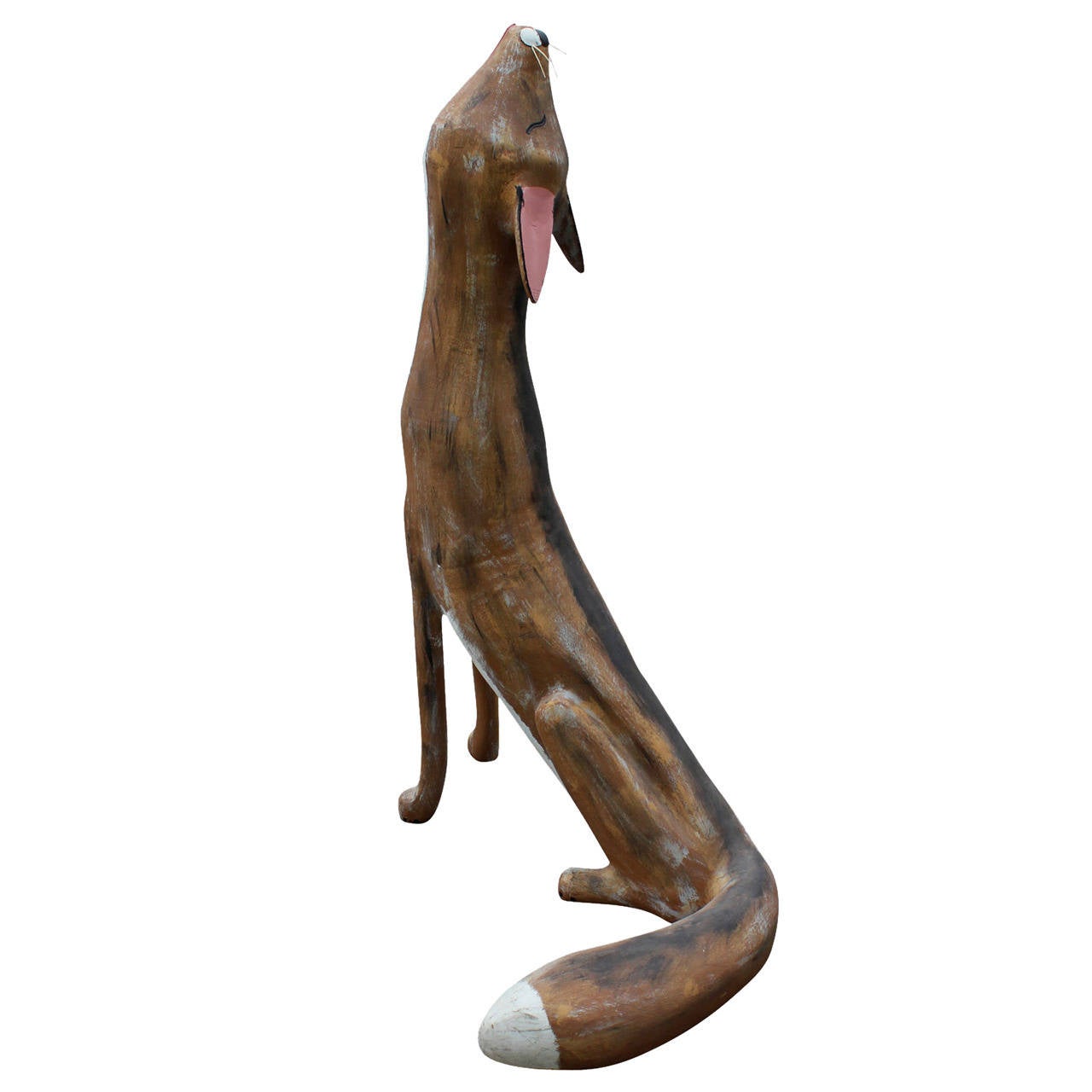Charming Folk Art Coyote Sculpture by David Alvarez at 1stDibs | wooden ...