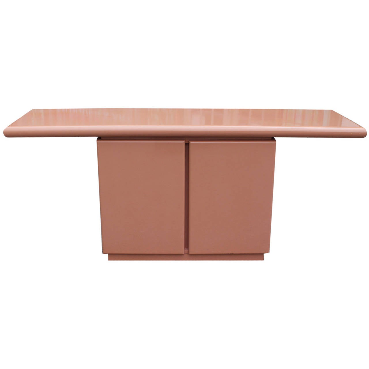 Sleek Pierre Cardin Style Lacquered Console Table at 1stDibs