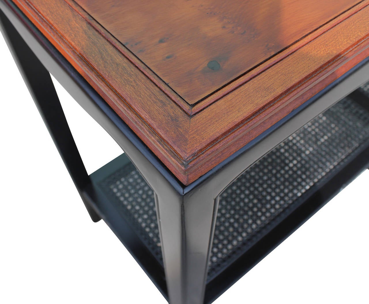 Walnut and Cane Console Table at 1stDibs