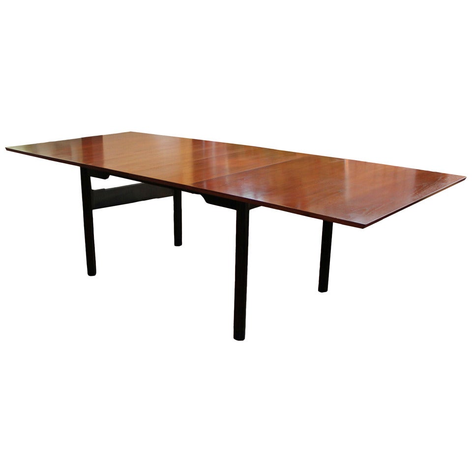 Mid-Century Modern Edward Wormley Expandable Walnut Dining Table for Dunbar at 1stDibs