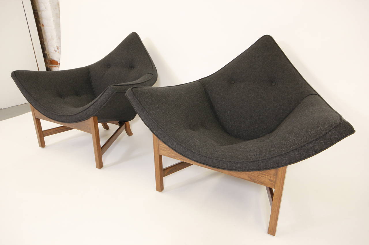 Rare Pair of Adrian Pearsall Coconut Chairs at 1stDibs