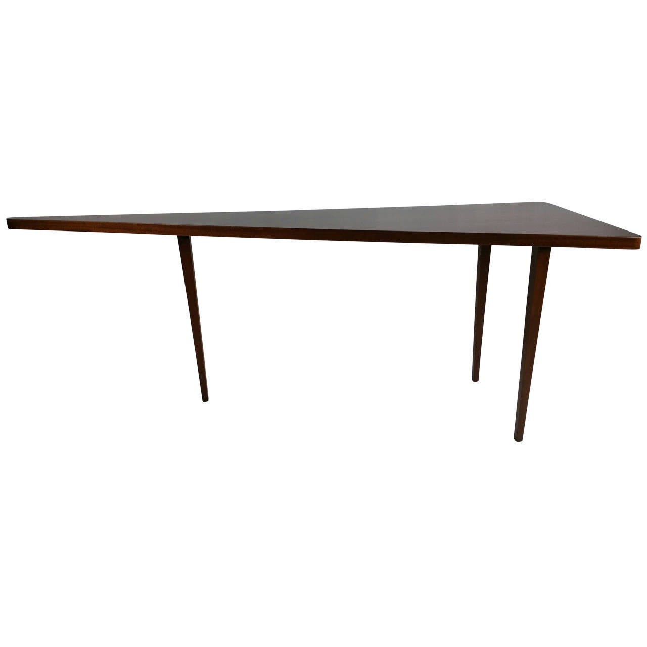Modernist Wedge-shape Console Table..manner of Harvey Probber at 1stDibs