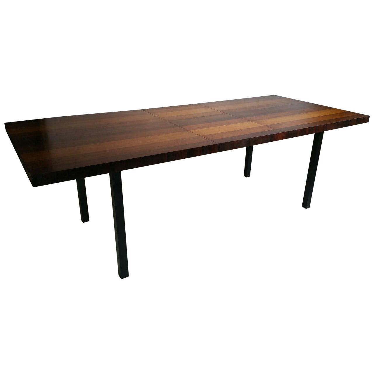 Classic Milo Baughman Dining Table in Rosewood, Teak and Walnut at 1stDibs
