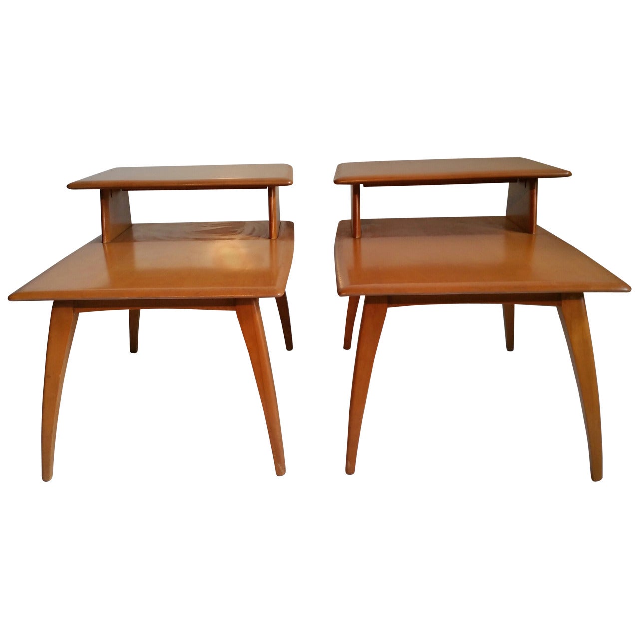 Classic Mid-Century Modern Heywood Wakefield Tiered Stands at 1stDibs
