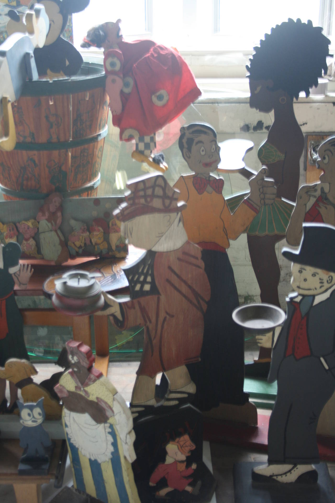 Rare Cartoon Folk Art Collection, over 100 Pieces For Sale at 1stDibs