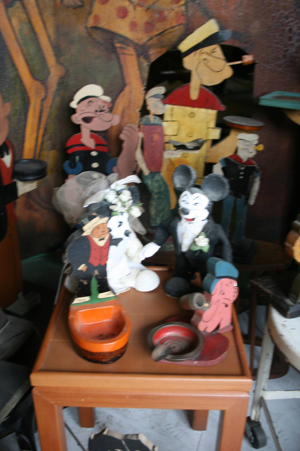 Rare Cartoon Folk Art Collection, over 100 Pieces For Sale at 1stDibs