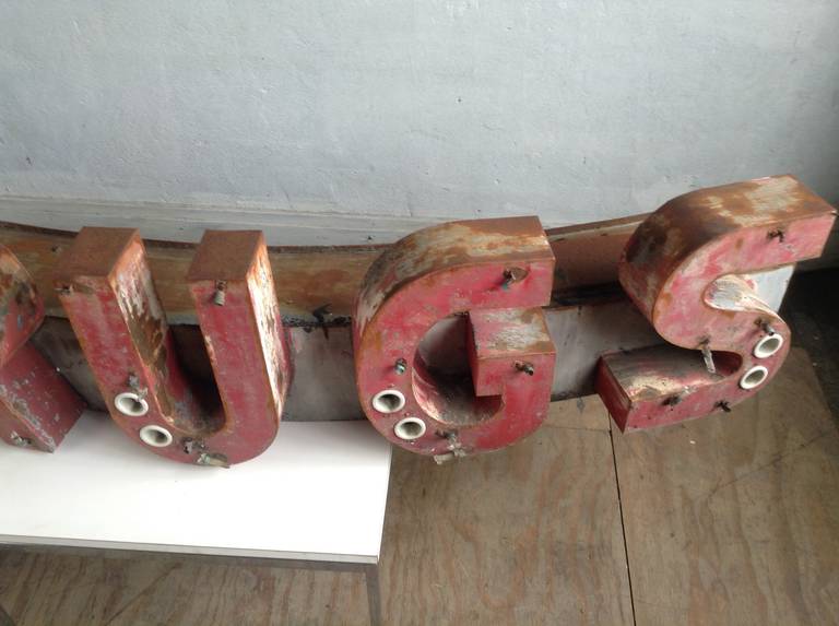 Monumental, Neon "Drugs" Store Sign at 1stDibs