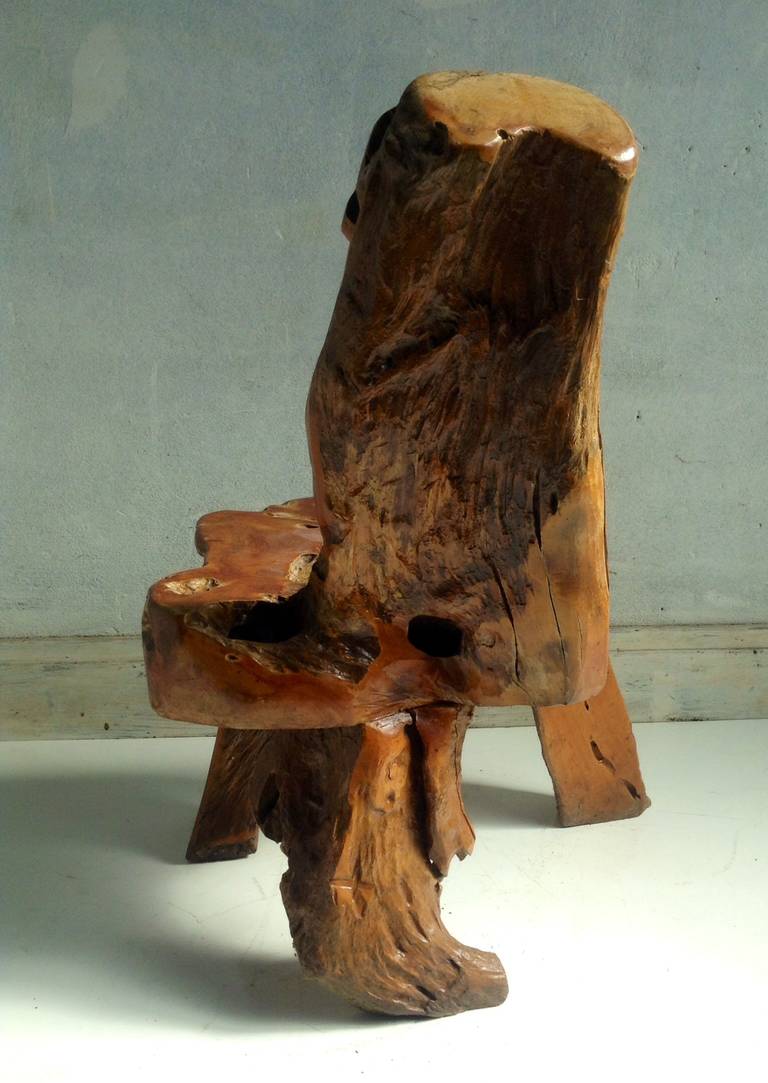 Exceptional Modernist Organic Burl Wood Chair For Sale at 1stDibs ...